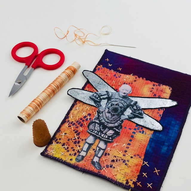 the hand stitched surface by lynn krawczyk – blog hop – Lyric Art